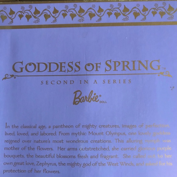 Barbie | Other | Goddess Of Spring Collectible Barbie | Poshmark